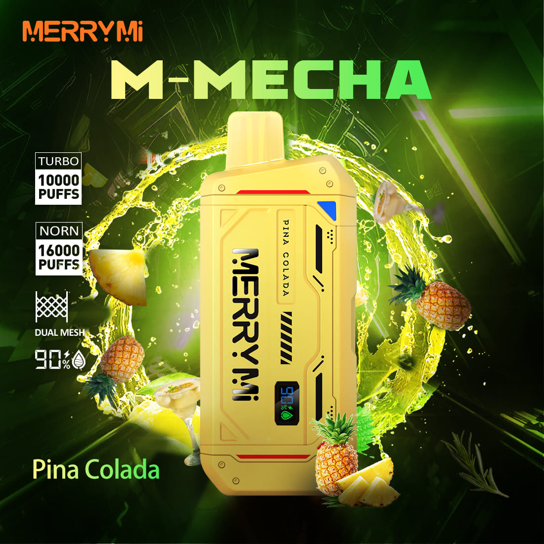 Merrymi M Mecha 16k Puffs Disposable Vape Vapespuffeurope